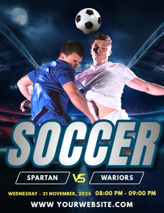 Intense Soccer Showdown Template | PosterMyWall
