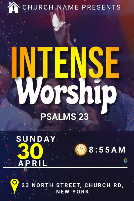 Intense worship Template | PosterMyWall