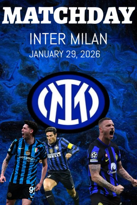 Plantilla de Inter Milan Poster | PosterMyWall