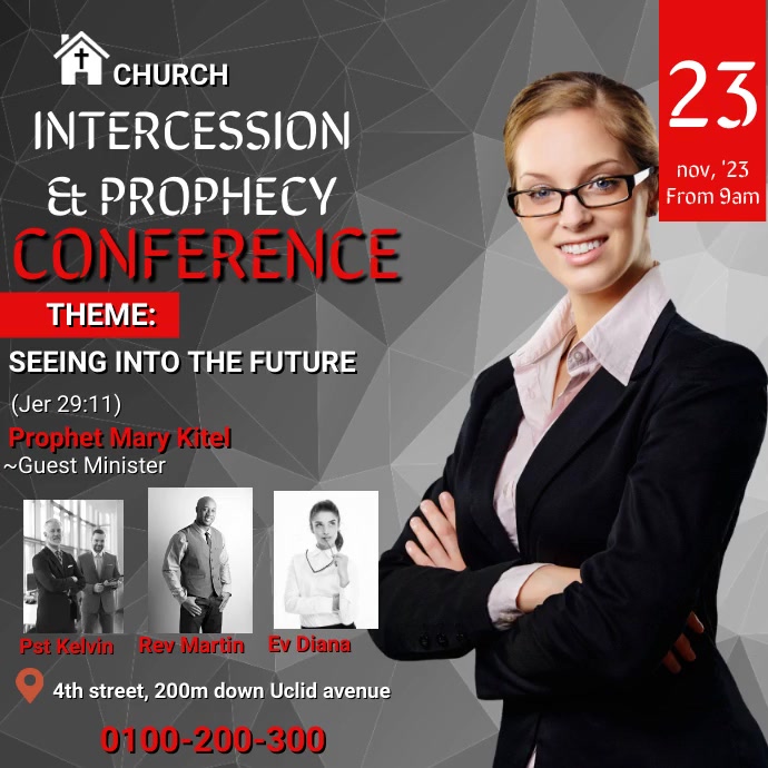 Intercession conference Template | PosterMyWall