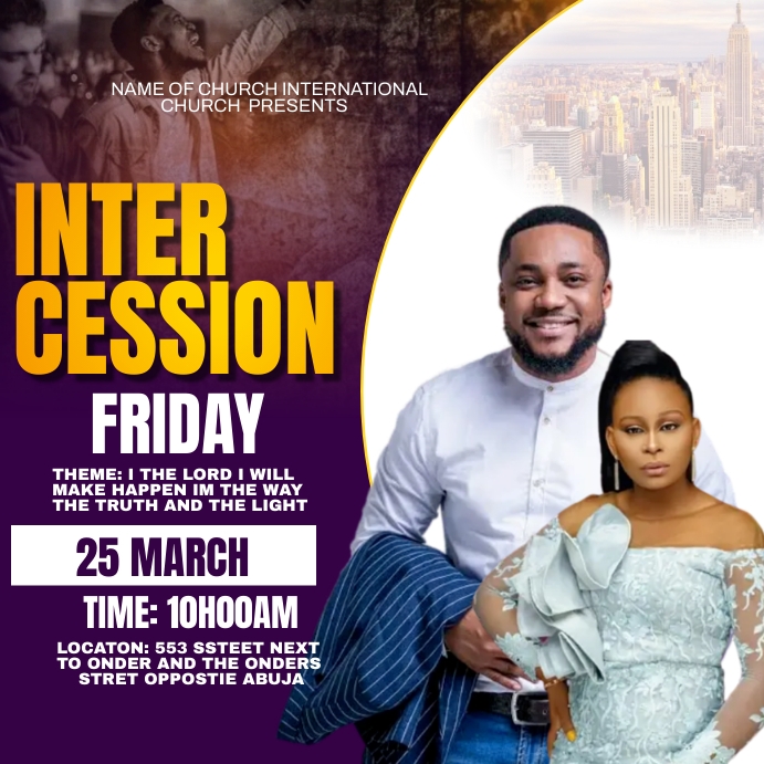 intercession Template | PosterMyWall