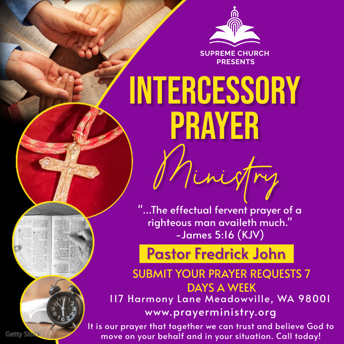 INTERCESSORY PRAYER Ministry Template | PosterMyWall