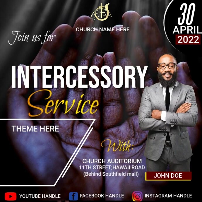 intercessory service Template | PosterMyWall