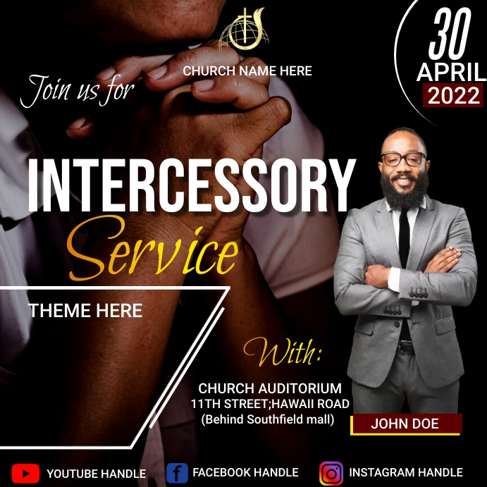 intercessory service Template | PosterMyWall