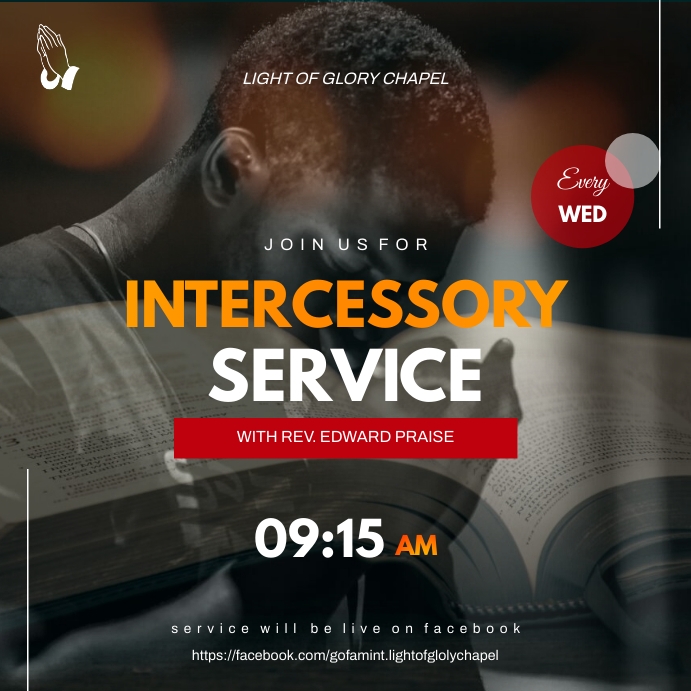 INTERCESSORY SERVICE POSTER Template | PosterMyWall
