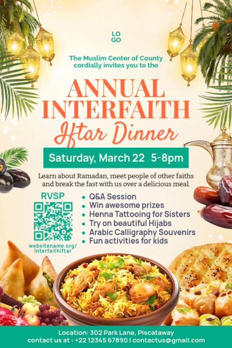 Interfaith Iftar Dinner Poster Template | PosterMyWall