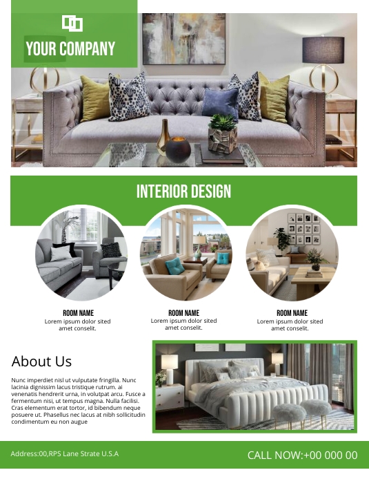 Interior Design Flyer Template | PosterMyWall