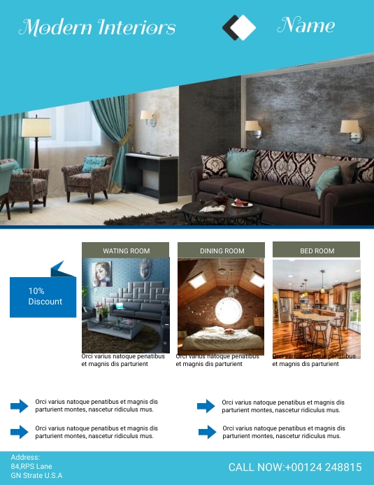 Interior Design Flyer Template | PosterMyWall