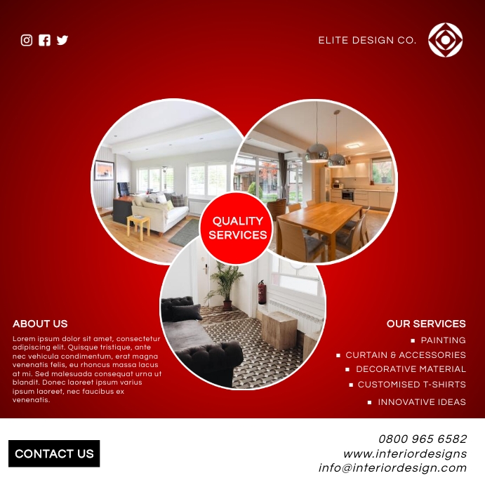 Interior design flyer Template | PosterMyWall