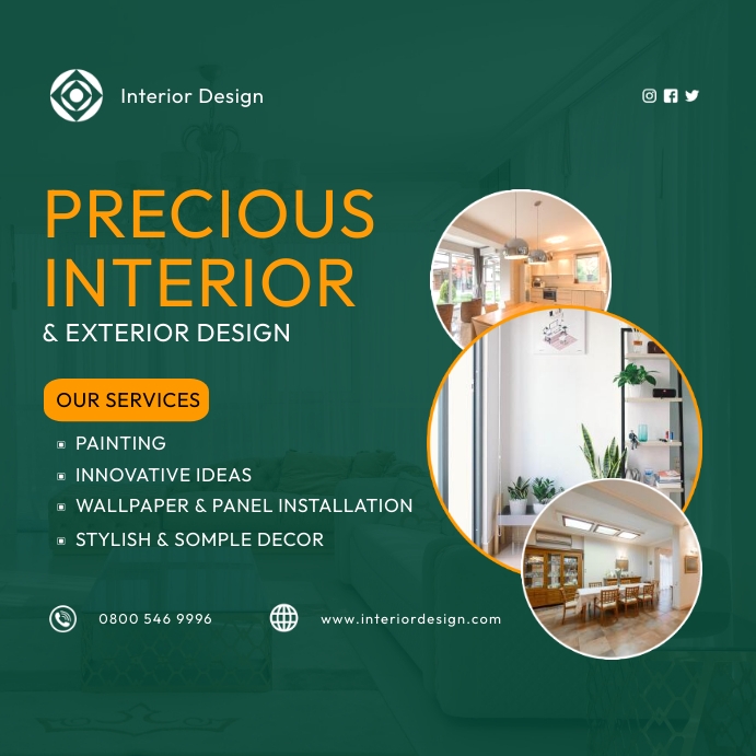 Interior design flyer Template | PosterMyWall