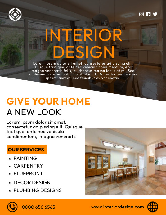 Interior design flyer Template | PosterMyWall