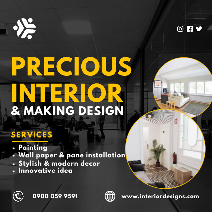 Interior design flyer Template | PosterMyWall