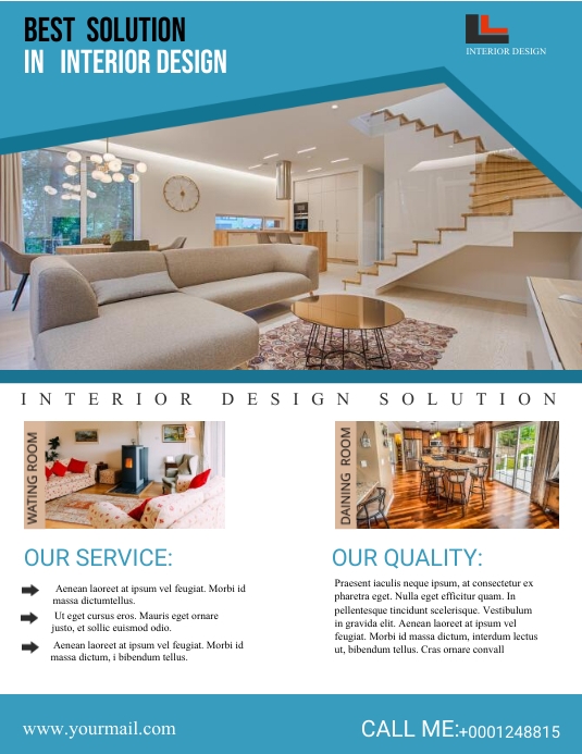 Interior Design Flyer Template | PosterMyWall