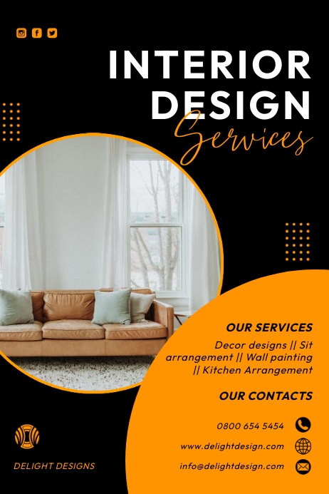 Interior design flyer Template | PosterMyWall
