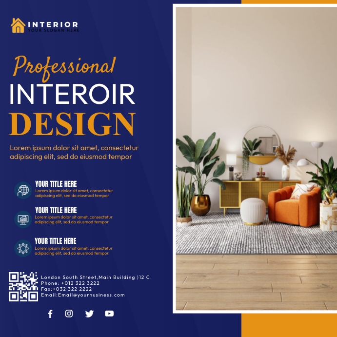 Interior Design Flyers Template | PosterMyWall