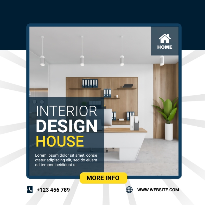 Copy of Interior design house | PosterMyWall