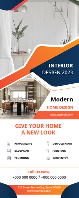 Interior Design Roll-up Banner Template | PosterMyWall