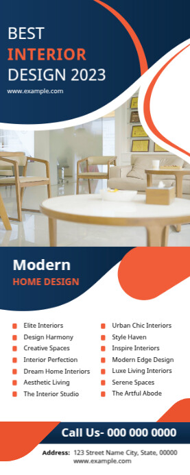 Interior design roll-up banner template | PosterMyWall