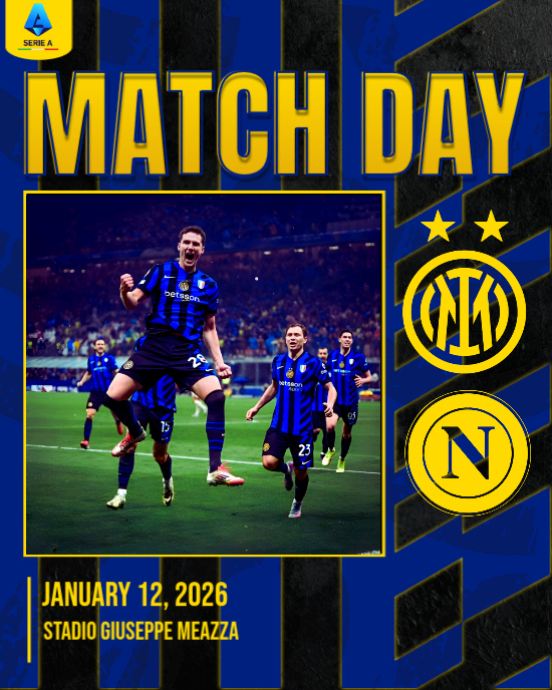 Plantilla de Intermilan Vs Napoli Next Match Italian Serie A | PosterMyWall
