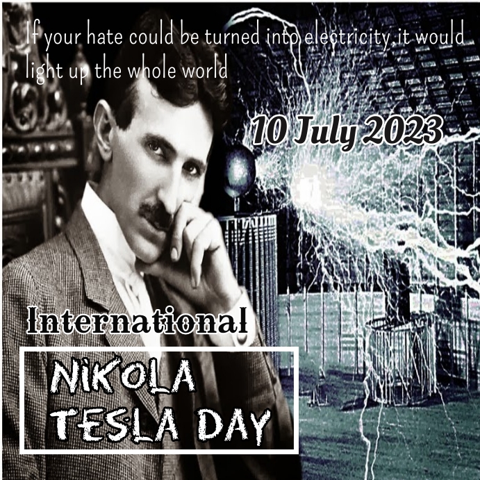 Internarional nikola tesla day instaram post Template | PosterMyWall