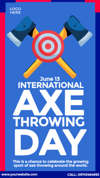 Copy of International Axe Throwing Day Design | PosterMyWall