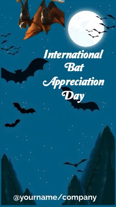 International Bat Appreciation Day video Temp Template | PosterMyWall