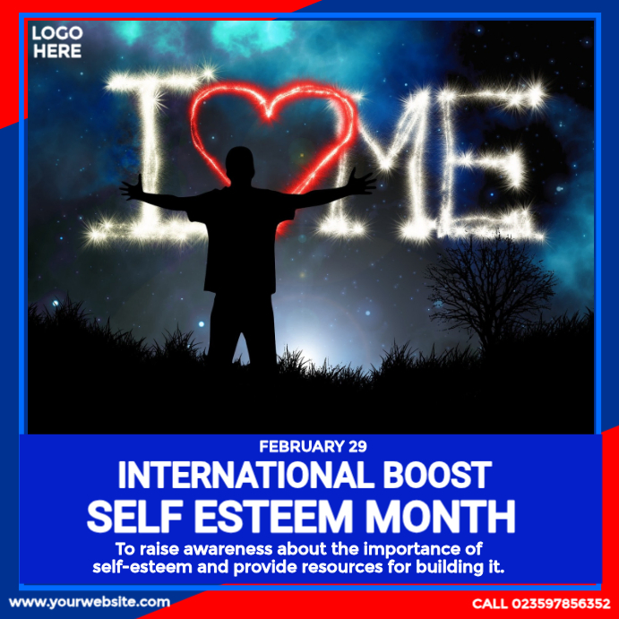Plantilla de International Boost Self Esteem Month | PosterMyWall