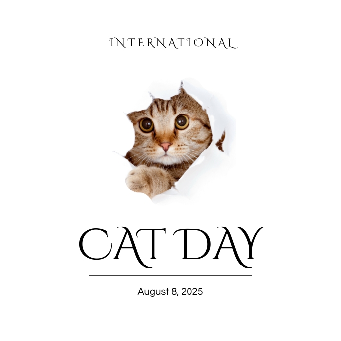 International Cat Day Template | PosterMyWall