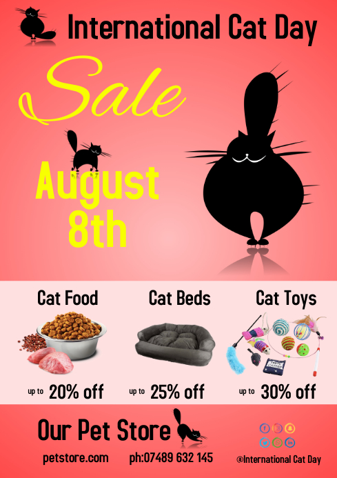 Copy of International Cat Day Flyer | PosterMyWall