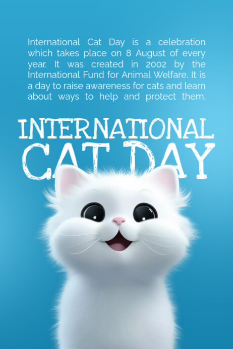 International Cat Day Poster Template | PosterMyWall