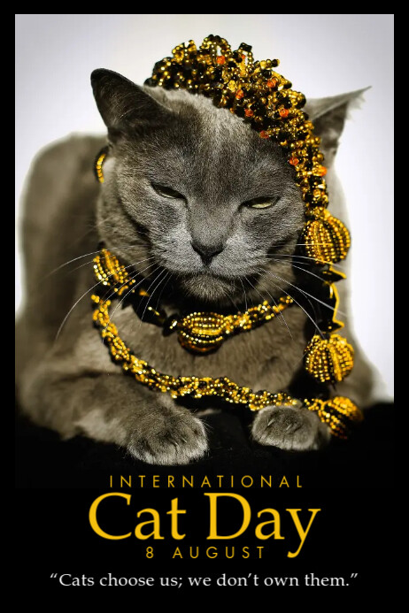 International Cat Day Poster Template | PosterMyWall