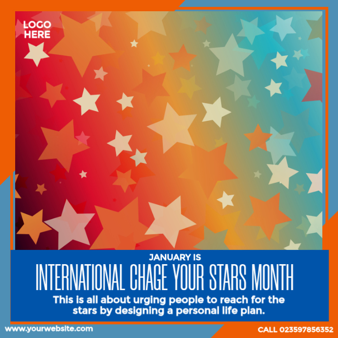 International Change Your Stars Month Template | PosterMyWall