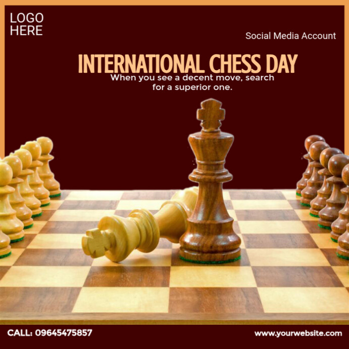 international chess day Template | PosterMyWall