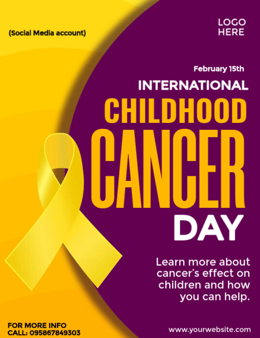 international childhood cancer day template | PosterMyWall