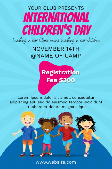 International Children's Day Camp Poster Template | PosterMyWall