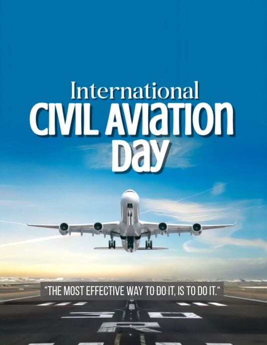 International Civil Aviation Day blue flyer (us letter) Template ...