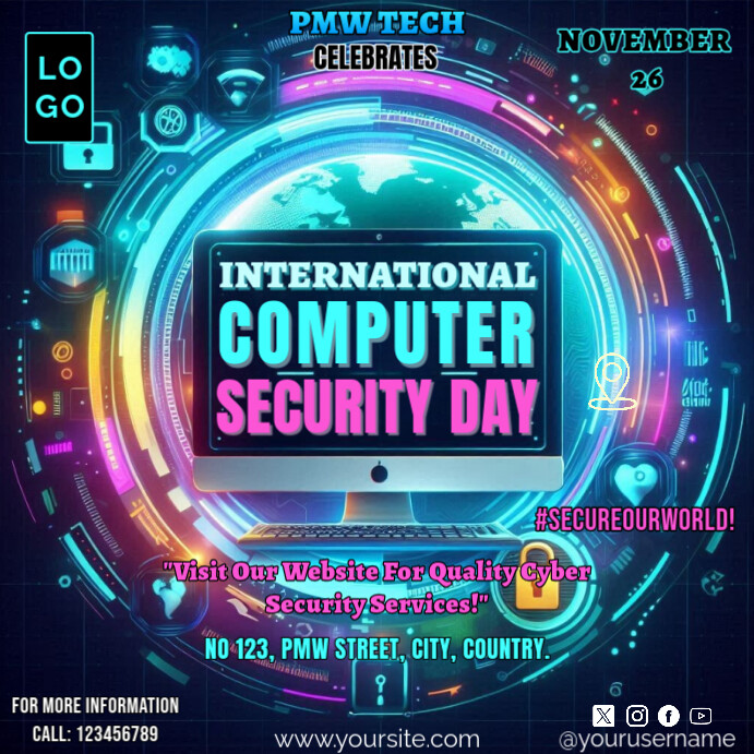 Copy of International Computer Security Day | PosterMyWall