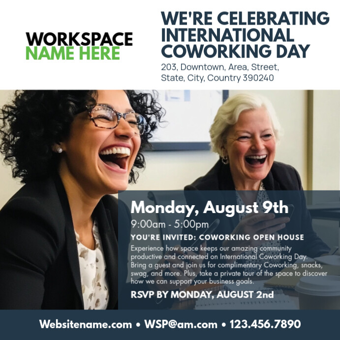International Coworking Day Post Template | PosterMyWall