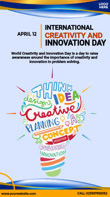 Creativity And Innovation Day Template | PosterMyWall