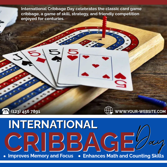 Plantilla de International Cribbage Day – Celebrate Strategy & Fun ...