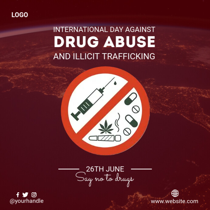 International Day Against Drug Abuse Template | PosterMyWall