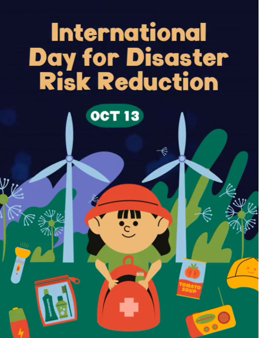 Plantilla de International Day for Disaster Risk Reduction Celebration ...