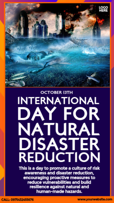 International Day for Natural Disaster Reduction Template | PosterMyWall