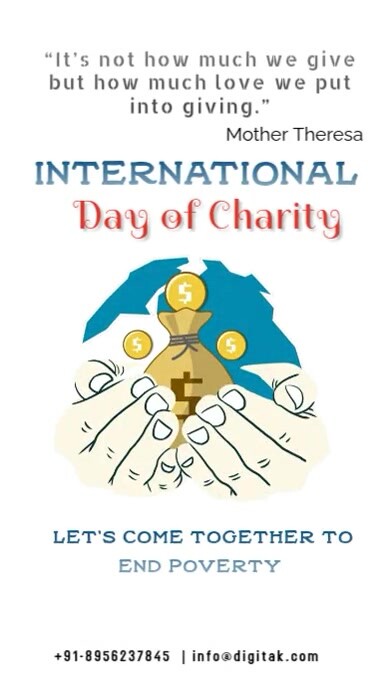 Copy of INTERNATIONAL DAY OF CHARITY (1) | PosterMyWall