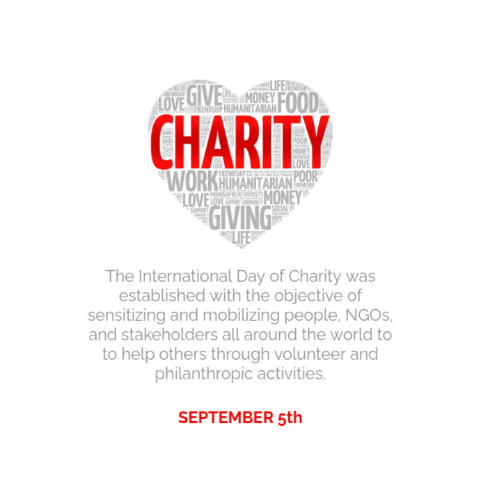 Copy of International Day Of Charity Instagram Post | PosterMyWall