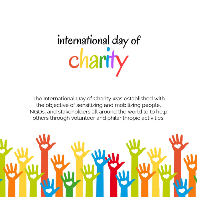 International Day Of Charity Instagram Post Template | PosterMyWall