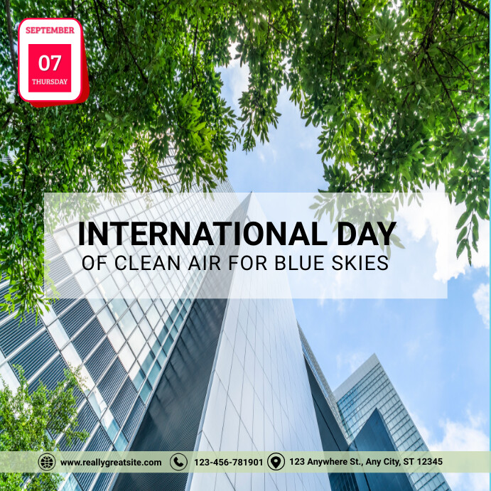 International Day of Clean Air for Blue Skies Template | PosterMyWall