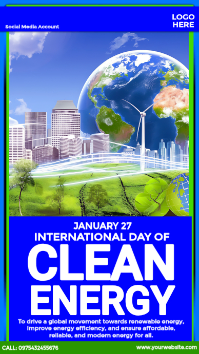 Plantilla de International Day of Clean Energy Ad | PosterMyWall