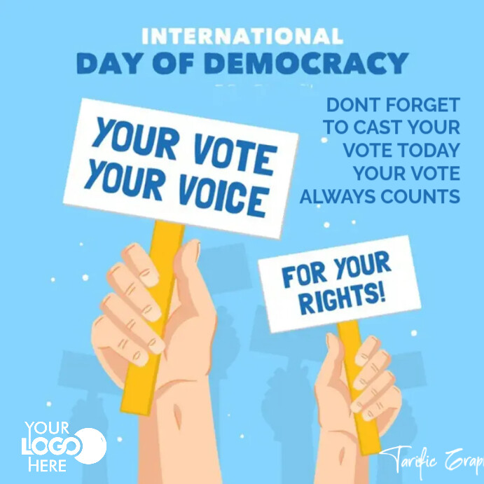 international day of democracy Template | PosterMyWall