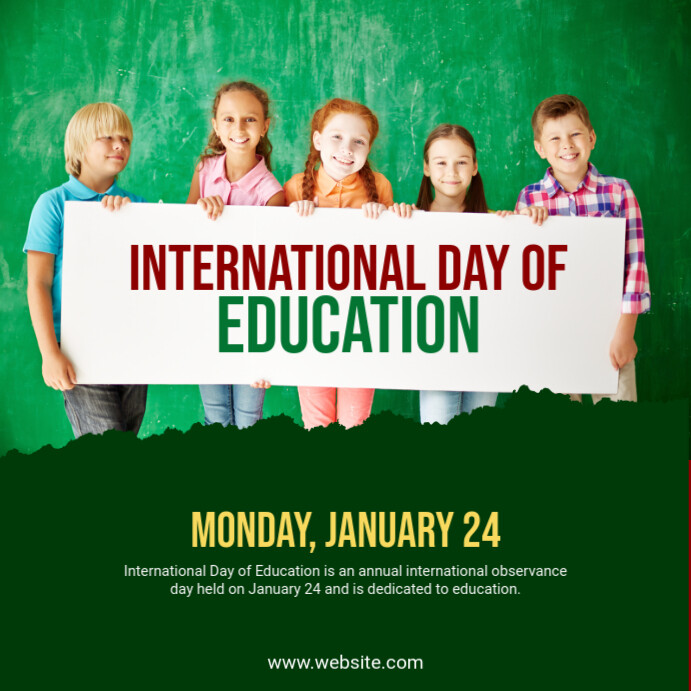 International Day of Education Template | PosterMyWall